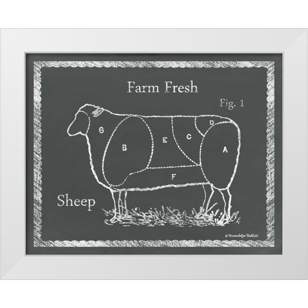 Babbitt, Gwendolyn 32x26 White Modern Wood Framed Museum Art Print ...