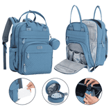 BabbleRoo Diaper Bag Backpack, 26L, water-resistant light blue ...