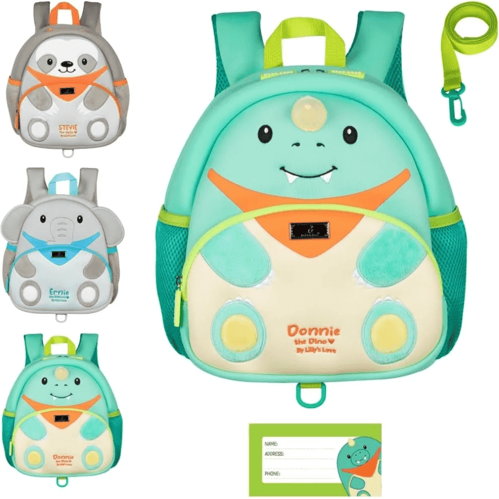 BabbleRoo Toddler Backpack With Leash for Boys and Girls - Donnie the ...