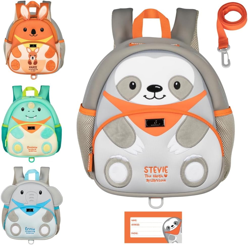BabbleRoo Toddler Backpack for Boys and Girls - Stevie the Sloth with ...