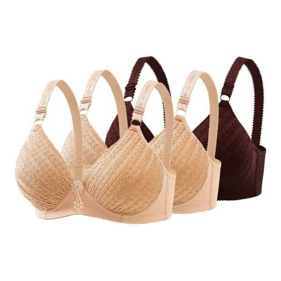 Babcutegg 3PC Bras for Women Full coverage Lightweight Padded ...