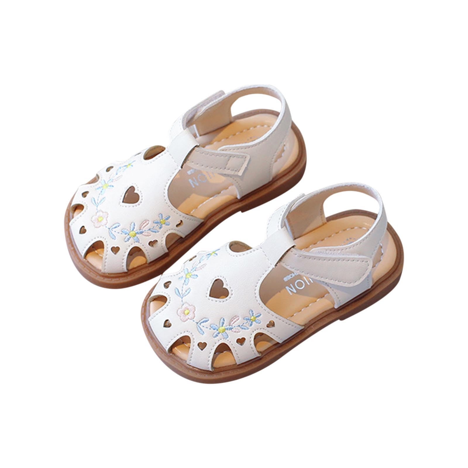 Babcutegg Baby Girls Summer Sandals, Slip-On Breathable Sandals for ...