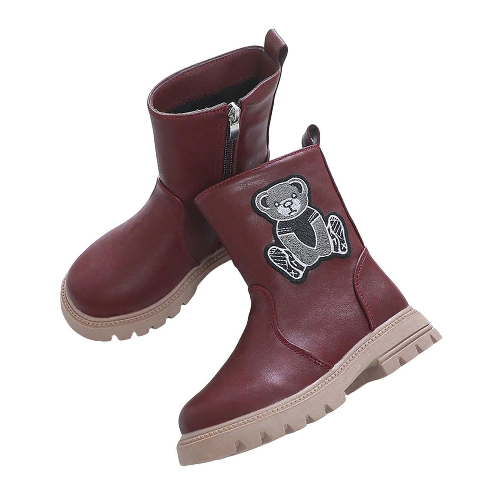Babcutegg Boots for Girls Warm and Breathable Casual Fashion Snow Boots Girls Soft Bottom Shoes ...