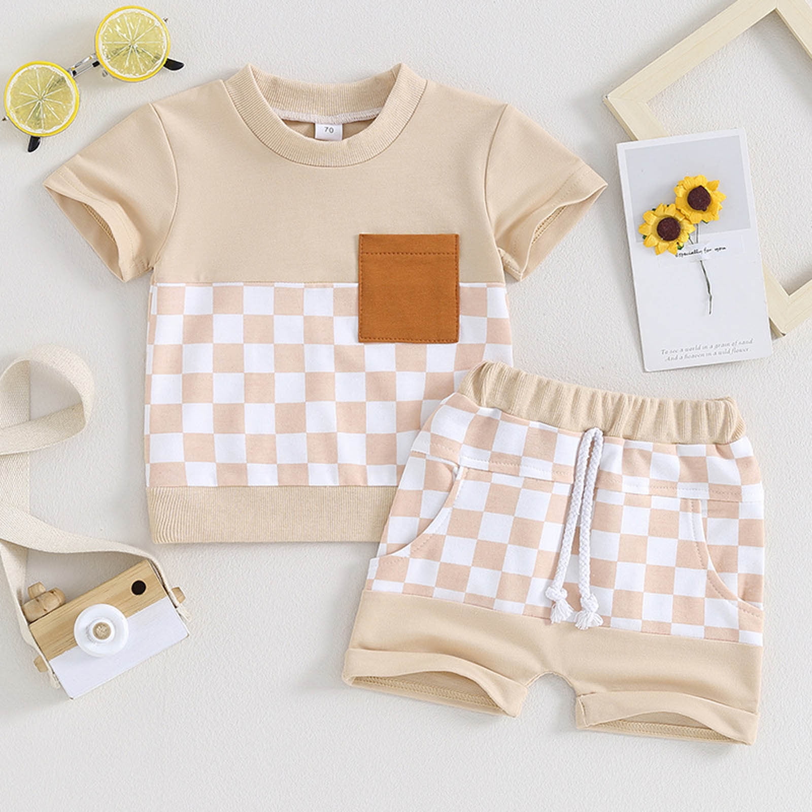 Babcutegg Boys Short Shirt and Shorts Set Baby Summer T-Shirt and Pants ...