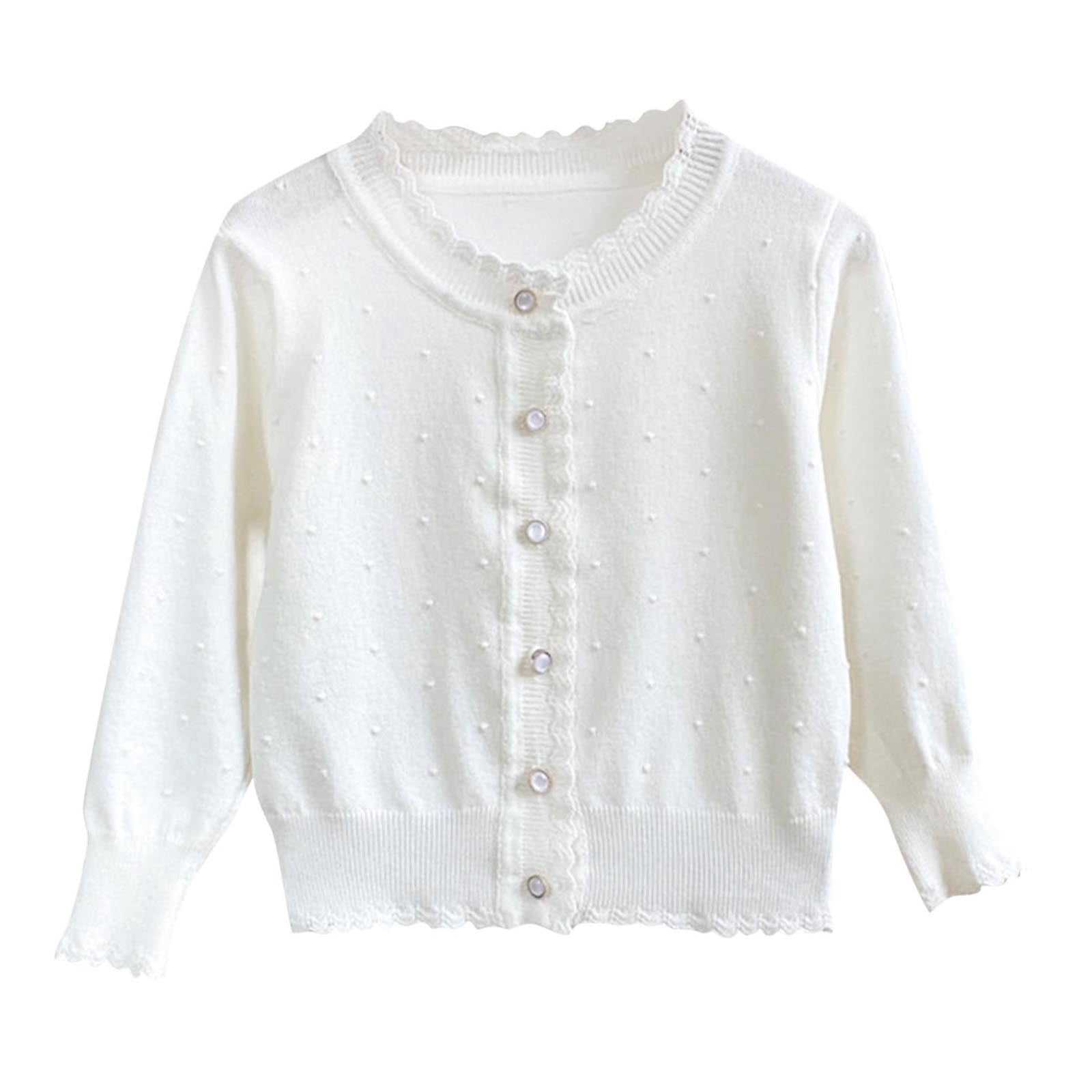 Babcutegg Cardigans for Kids Girls Long Sleeve Open Front Cropped ...