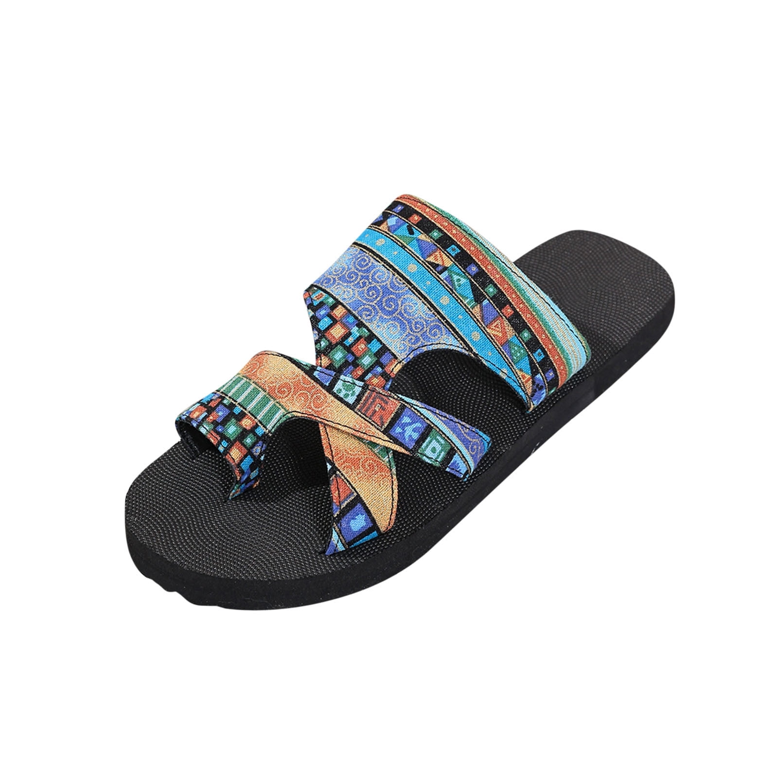 Babcutegg Classy Sandals for Women 2025 Soild Color Flat Soft Soled ...