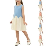 Babcutegg Color-Blocked Sleeveless Round-Neck Dress For Girls ...