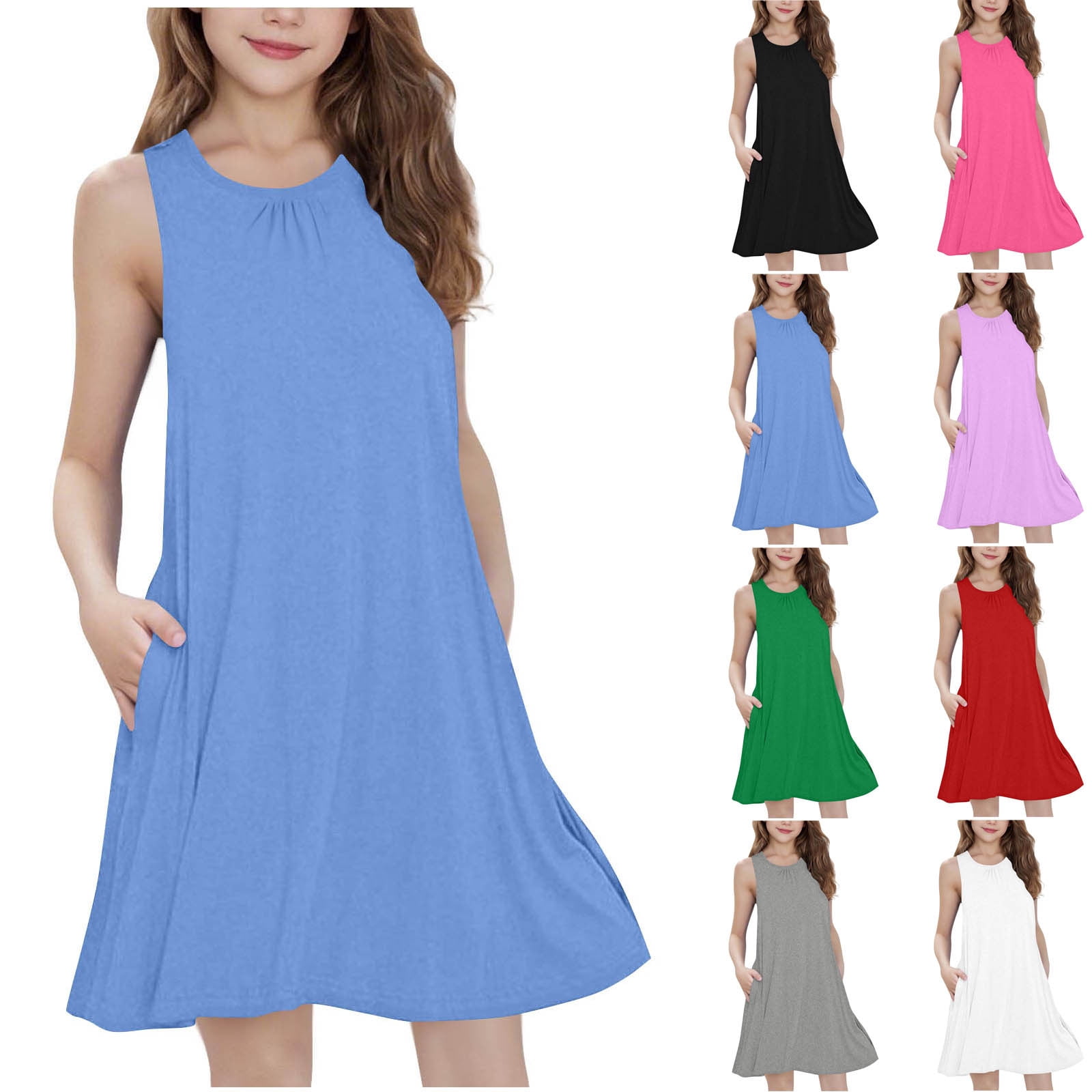 Babcutegg Elegant A-Line Twirly Skater Dress With Breathable Fabric ...