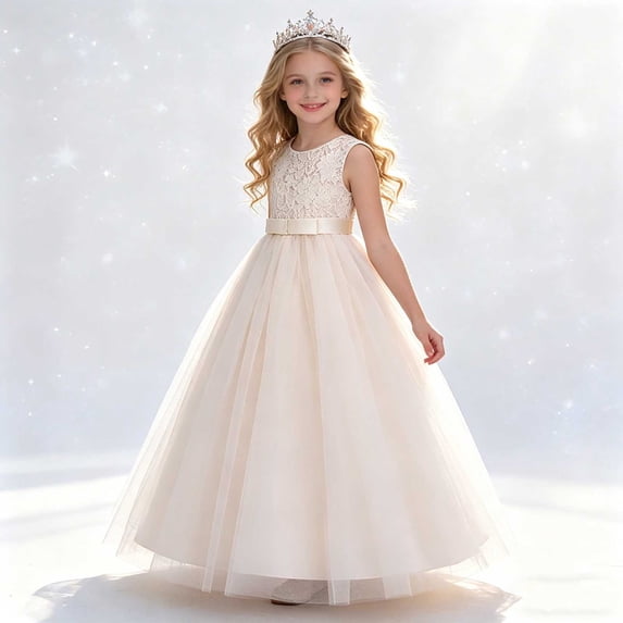 Babcutegg Elegant Sleeveless Round-Neck Summer Dress With Delicate ...