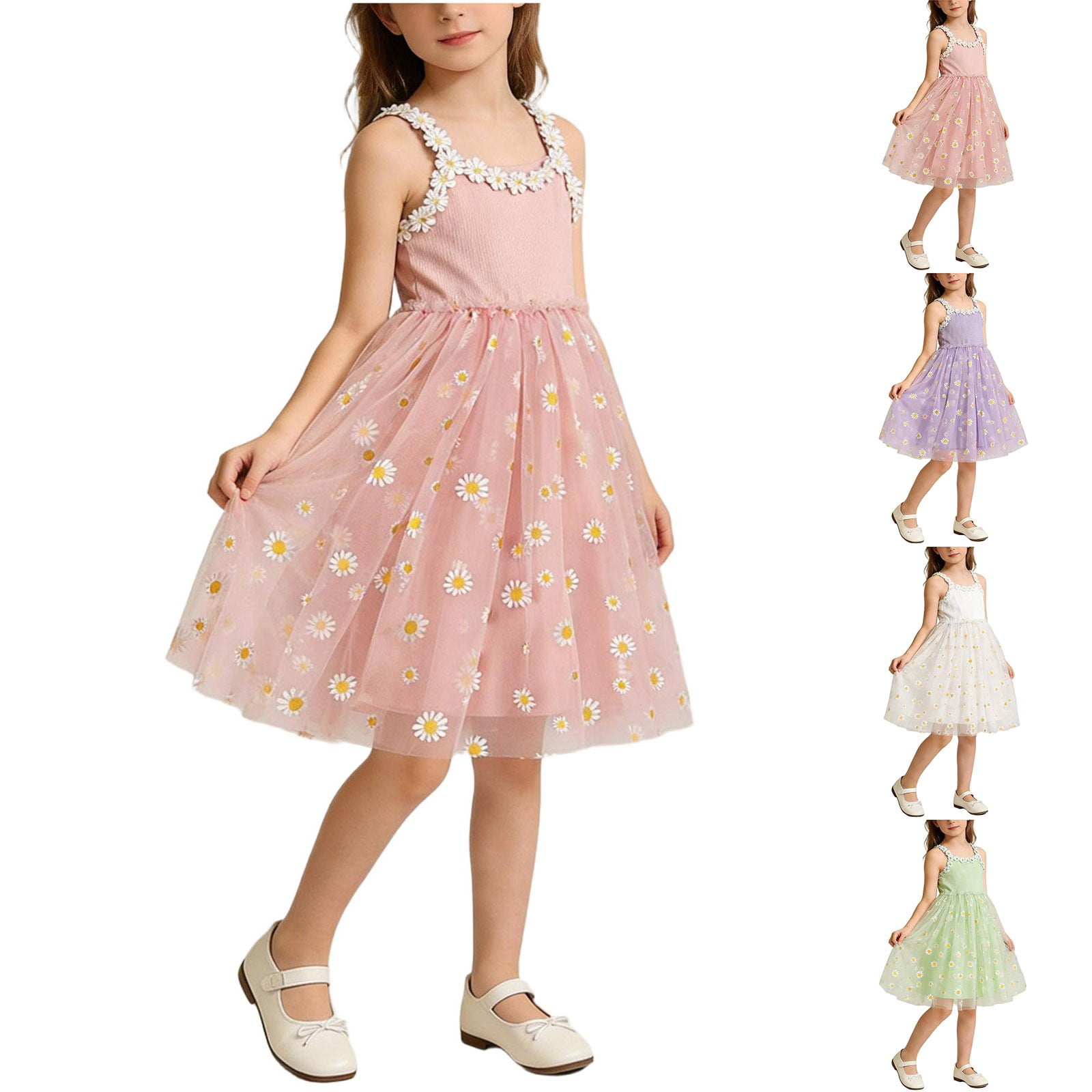 Babcutegg Floral Print Sleeveless Mesh Overlay Dress With Adjustable ...