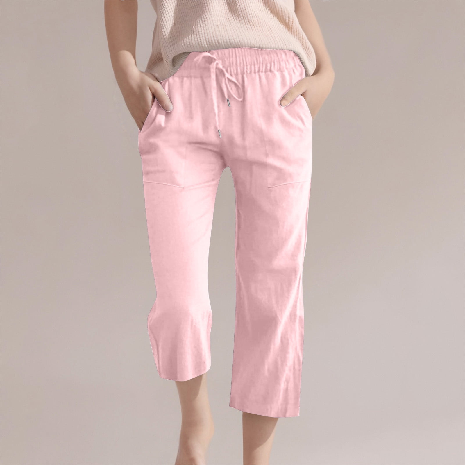 Babcutegg Girls' Casual Capri Pants, Loose Fit with Two Pockets Summer ...