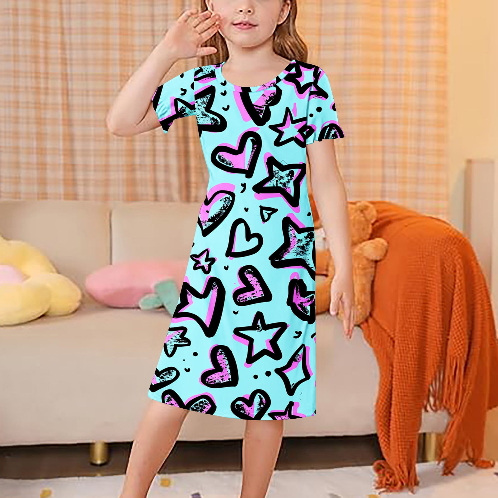 Babcutegg Girls Pajamas Kids Pajamas for 3-12 Years Imitation cotton ...