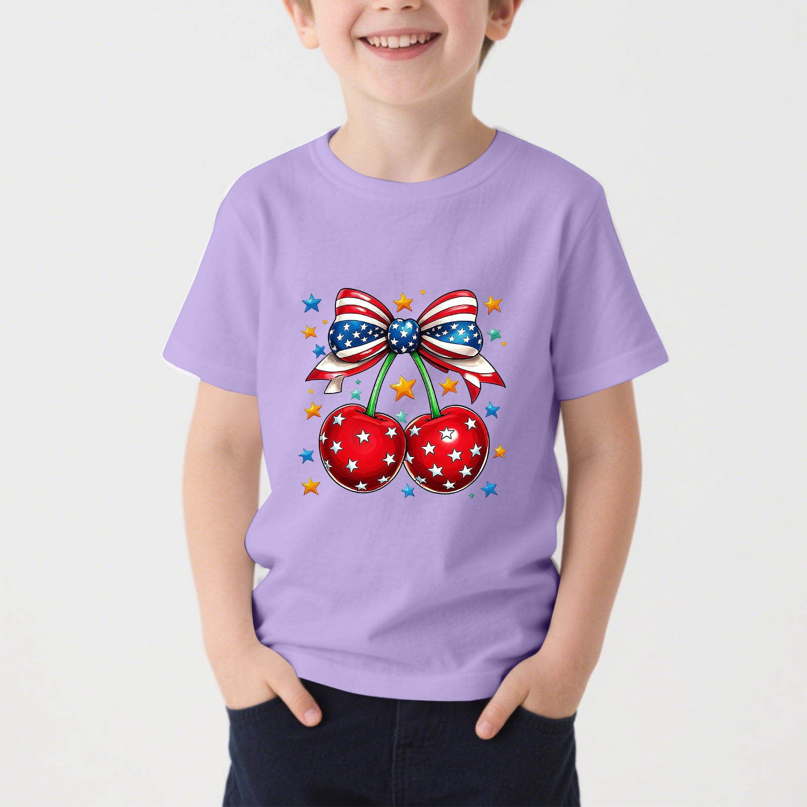 Babcutegg Independence Day Patriotic Graphic Short Sleeve Round Neck ...