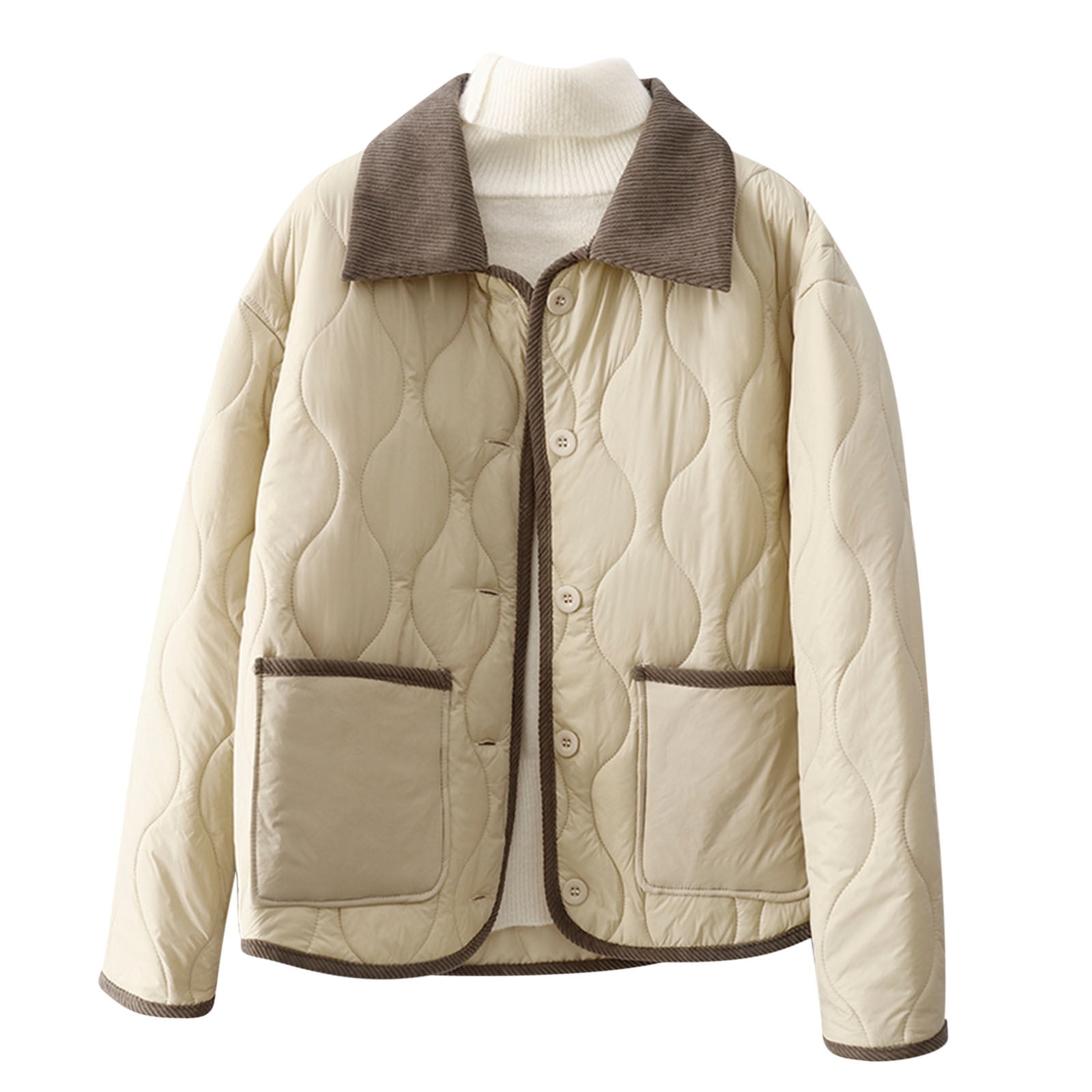 Babcutegg Jackets for Women Full Zipper Fleece Lined Side Pockets Fall ...