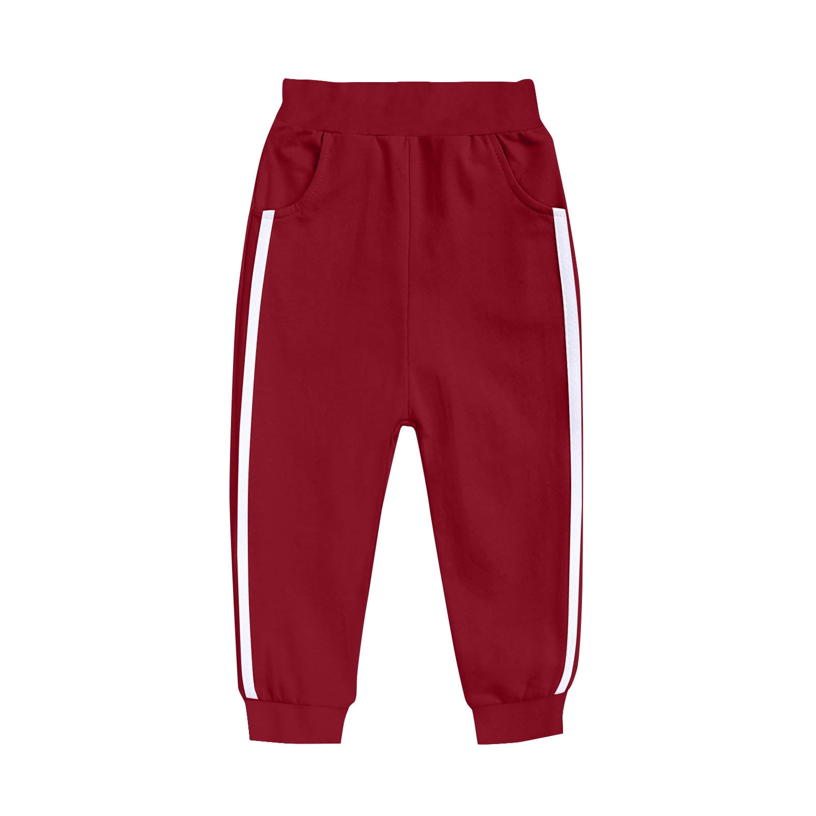 Babcutegg Kid Boys Jogger Pants Soild Color Side Pockets Elastic Waist ...