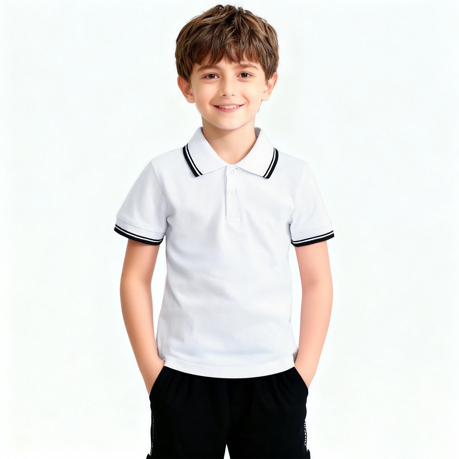 Babcutegg Kid Boys School Uniform Basic Shirts Campus Style Causal ...