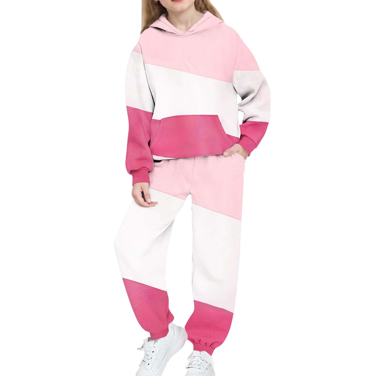 Babcutegg Kid Girls 2PC Sweatshirt Sets Pullover Outdoor Activity Wear ...