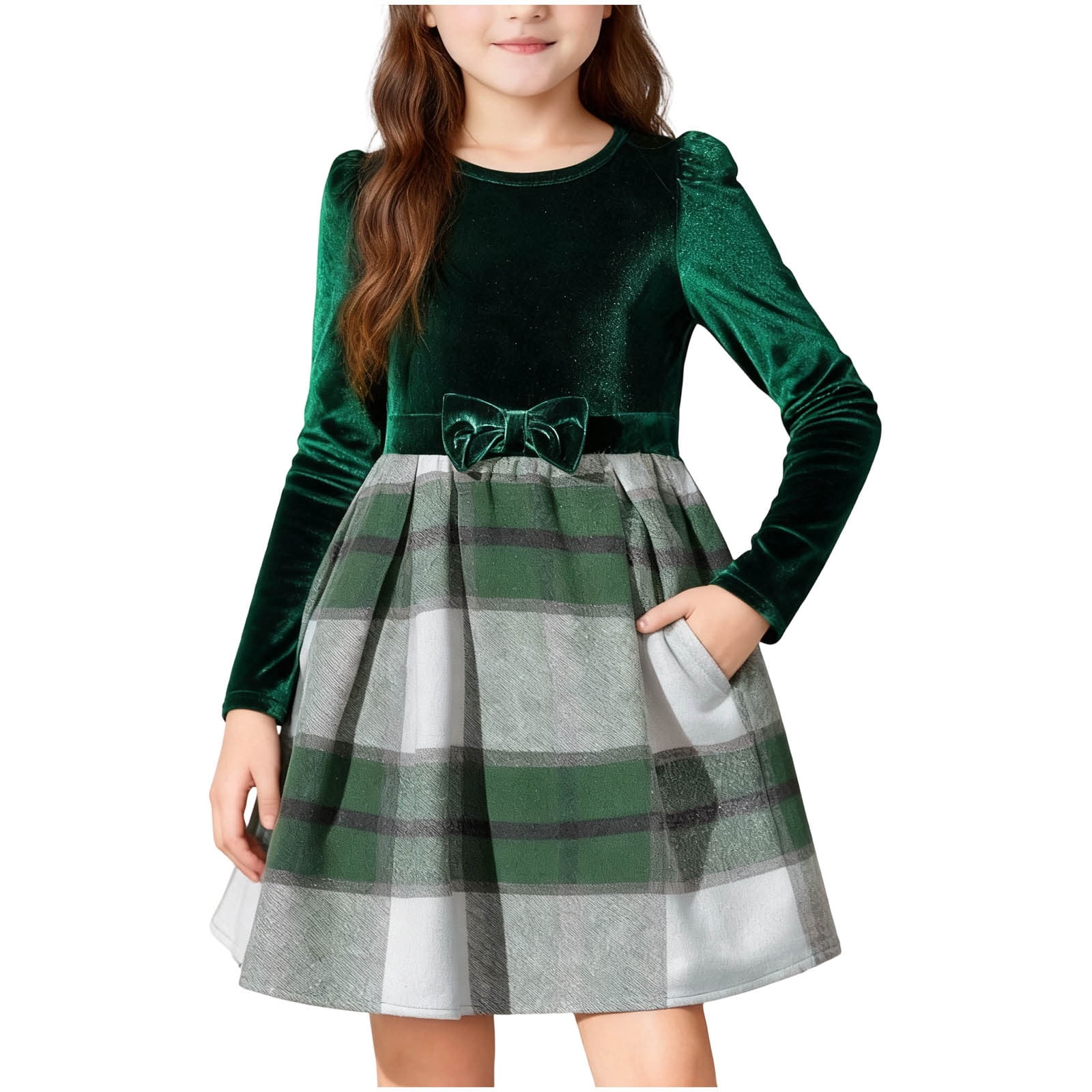 Babcutegg Kid Girls Dress Long Sleeve Regular Fit Back to School Knee ...