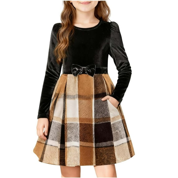Babcutegg Kid Girls Dress Regular Fit Side Pockets Campus Style Long ...