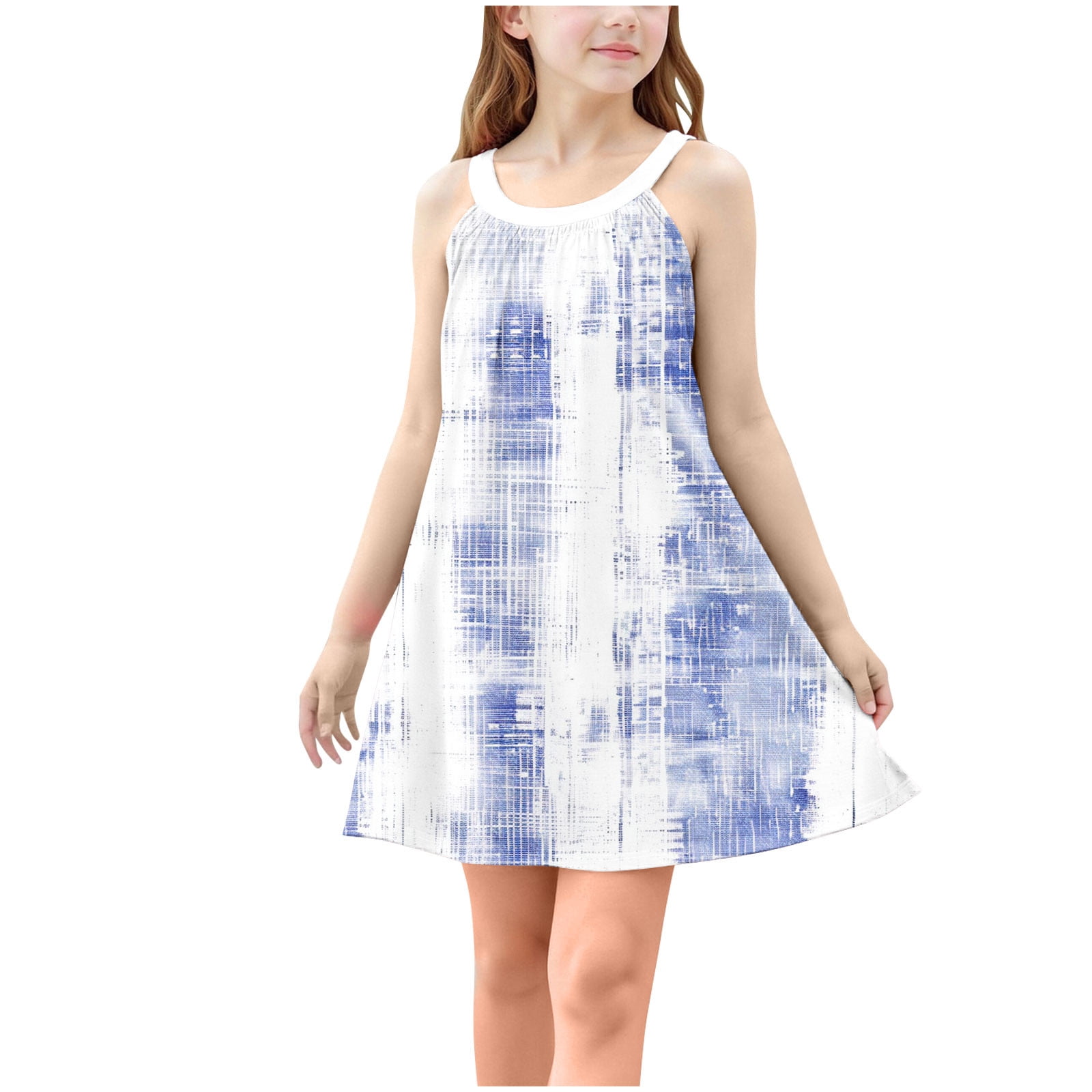 Babcutegg Kid Girls Dress, Sleeveless Summer Wear A-Line Dresses for ...