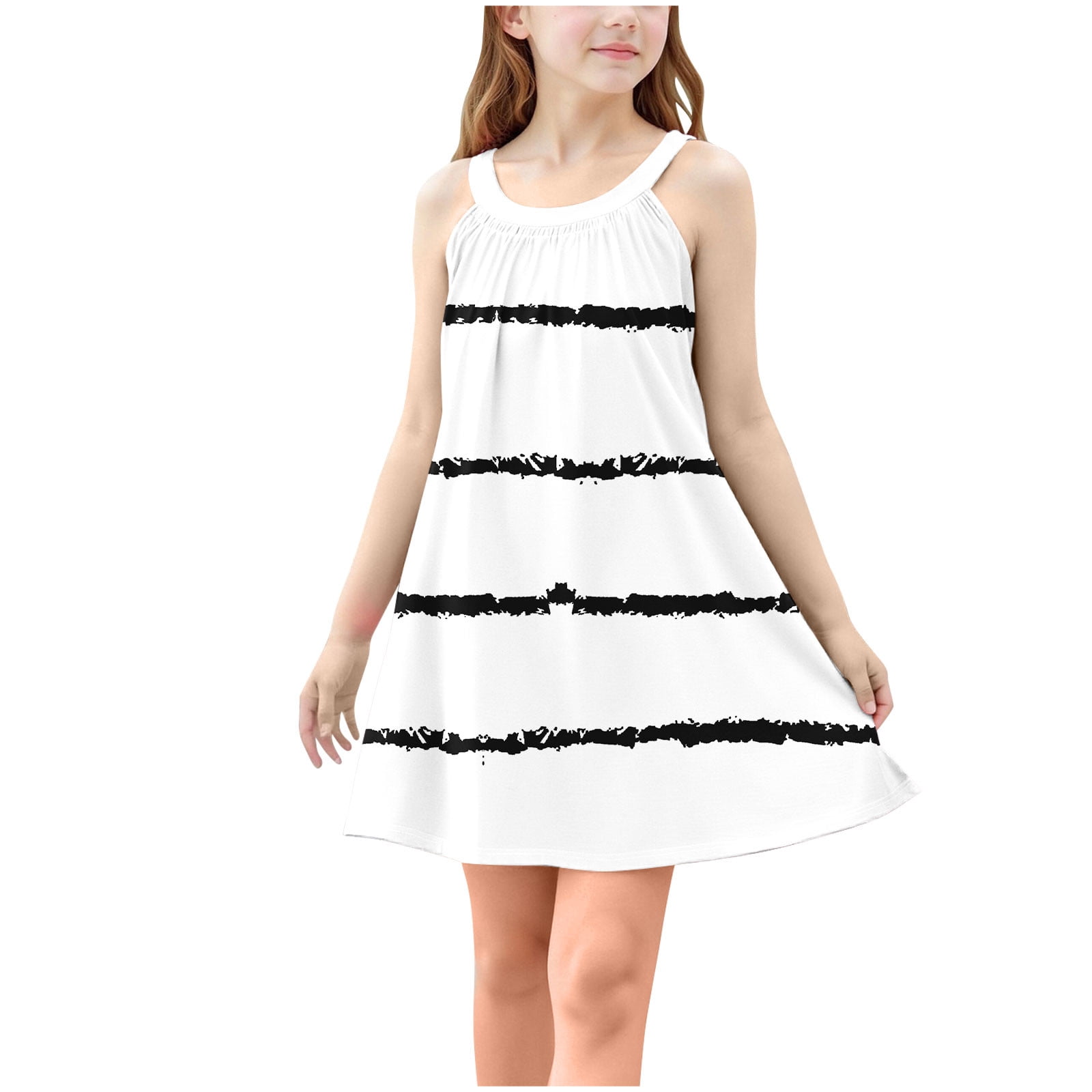 Babcutegg Kid Girls Dress, Summer Wear A-Line Sleeveless Dresses for ...