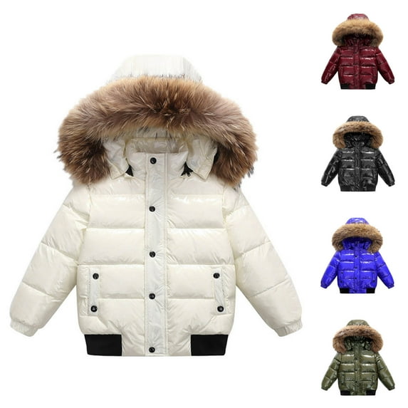Babcutegg Kid Girls Parka Jackets Full Zipper Hooded Keep Warm ...