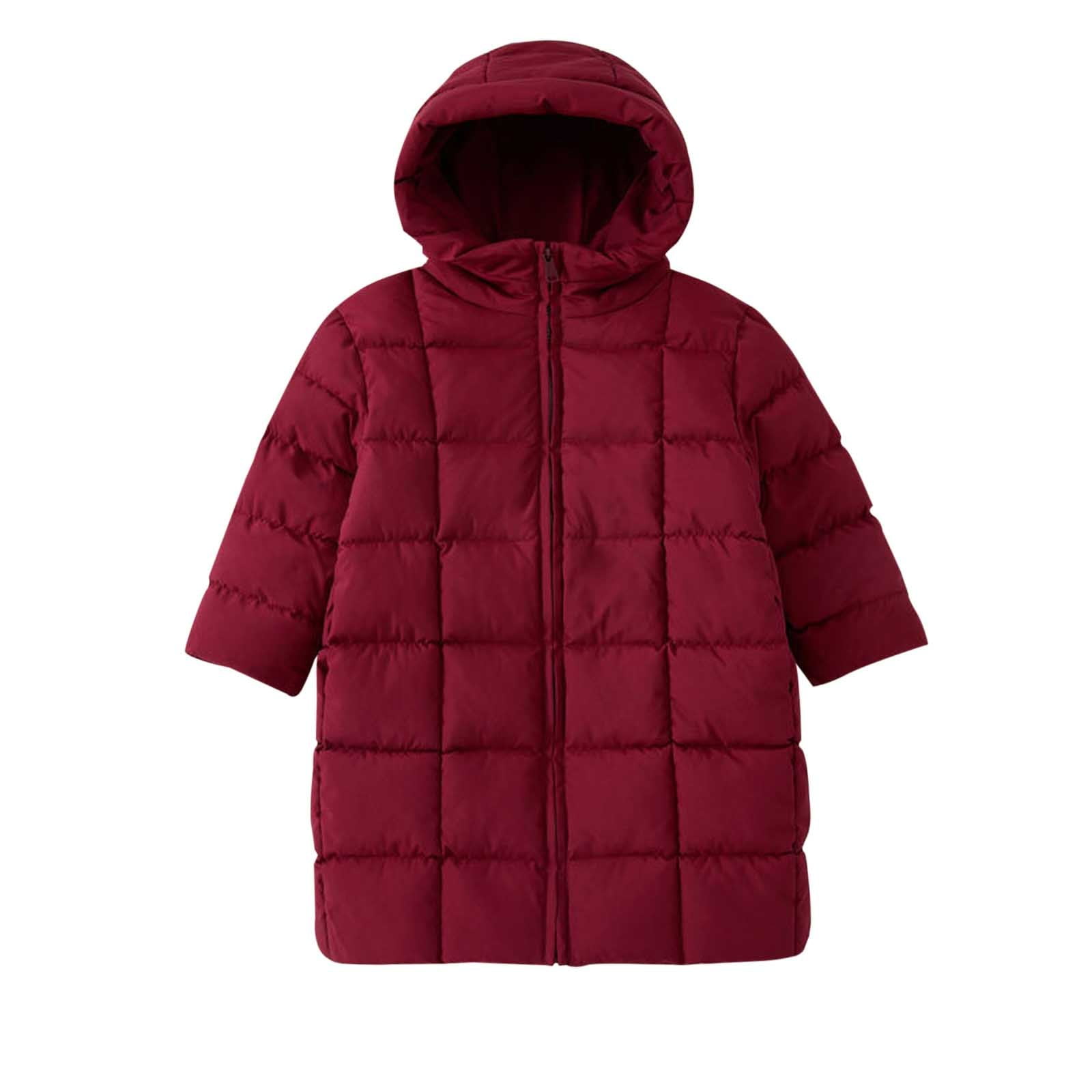 Babcutegg Kid Girls Puffer Jackets Fleece Linked Hooded Long Length ...