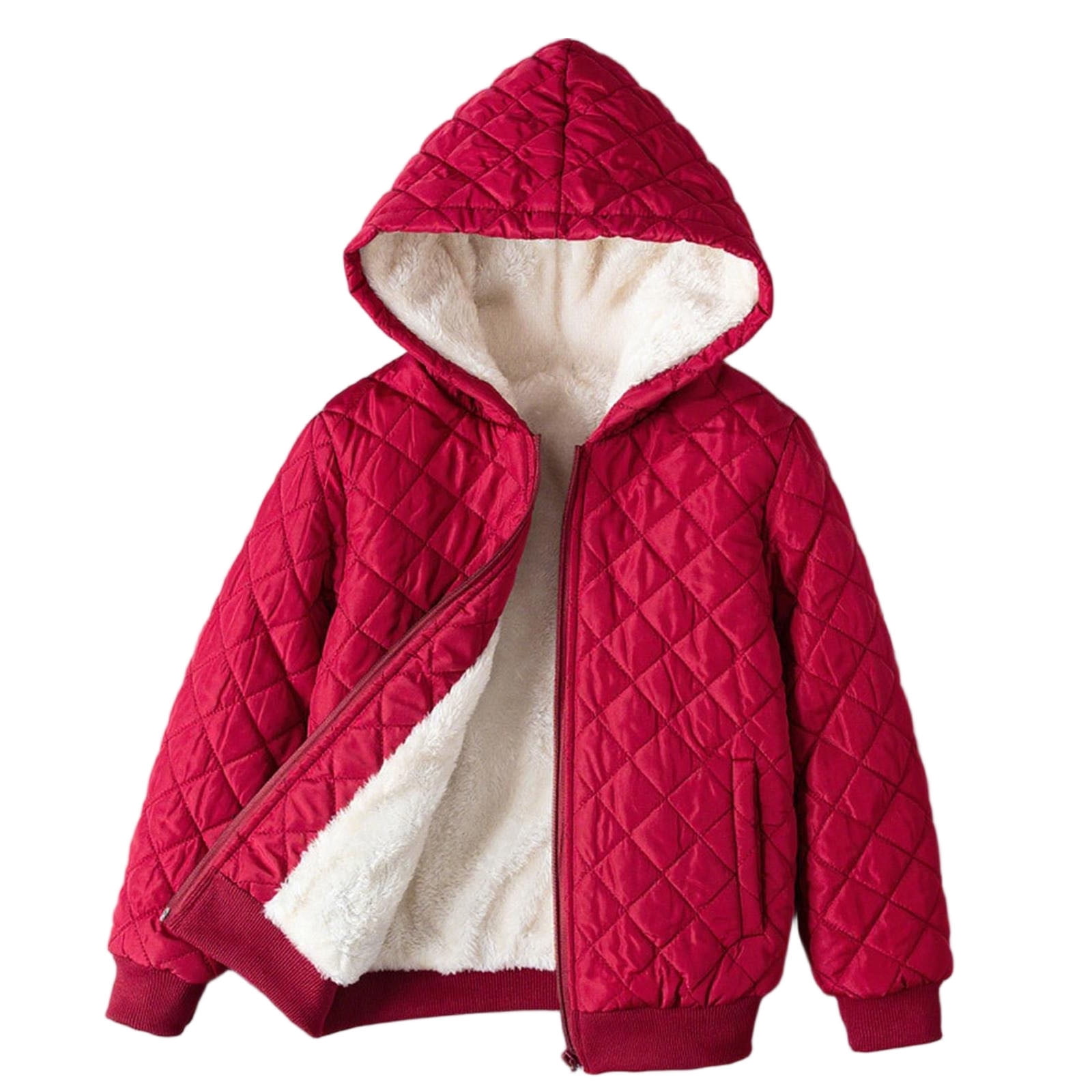 Babcutegg Kid Girls Puffer Jackets Warmth Padded Lightweight Side ...