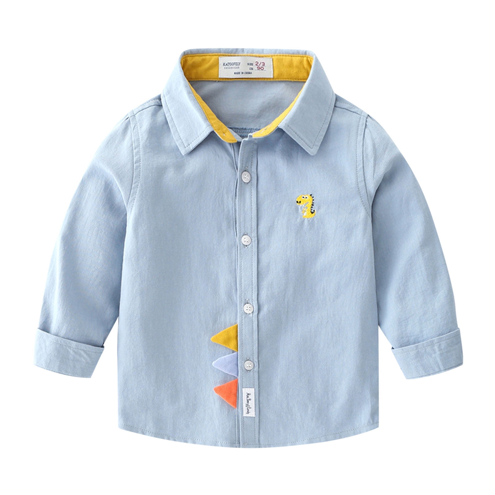 Babcutegg Kid Girls School Uniform Full Button Back to School Turndowm ...