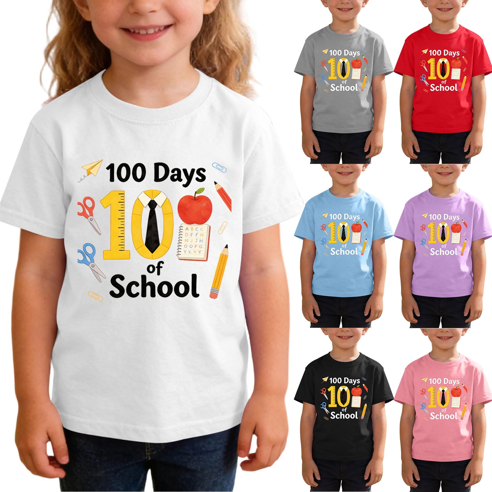 Babcutegg Kid Girls School Uniform Short Sleeve Lapel Causal Fashion ...