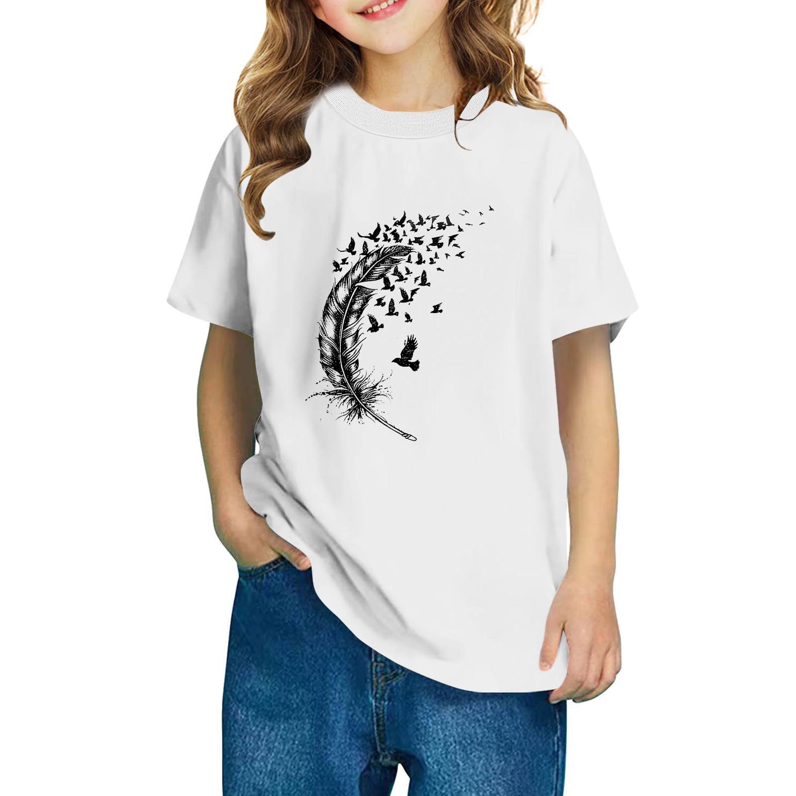 Babcutegg Kids Short T-Shirts for Girls Boys Short Tops Sleeve ...