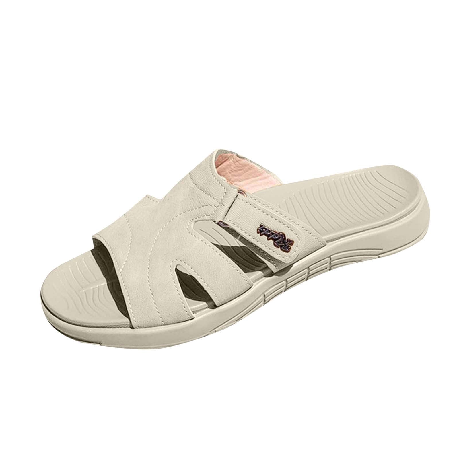 Babcutegg Ladies Sandals Soild Color Open Toe Bohemian Style Sandals ...