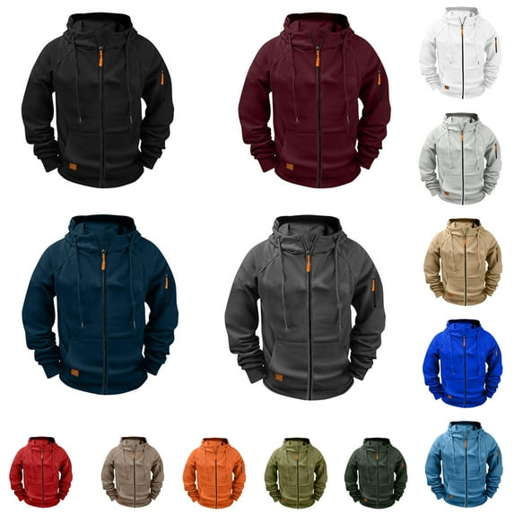 Babcutegg Mens Cargo Jackets Athletic Wear Full Zipper Side Pockets ...