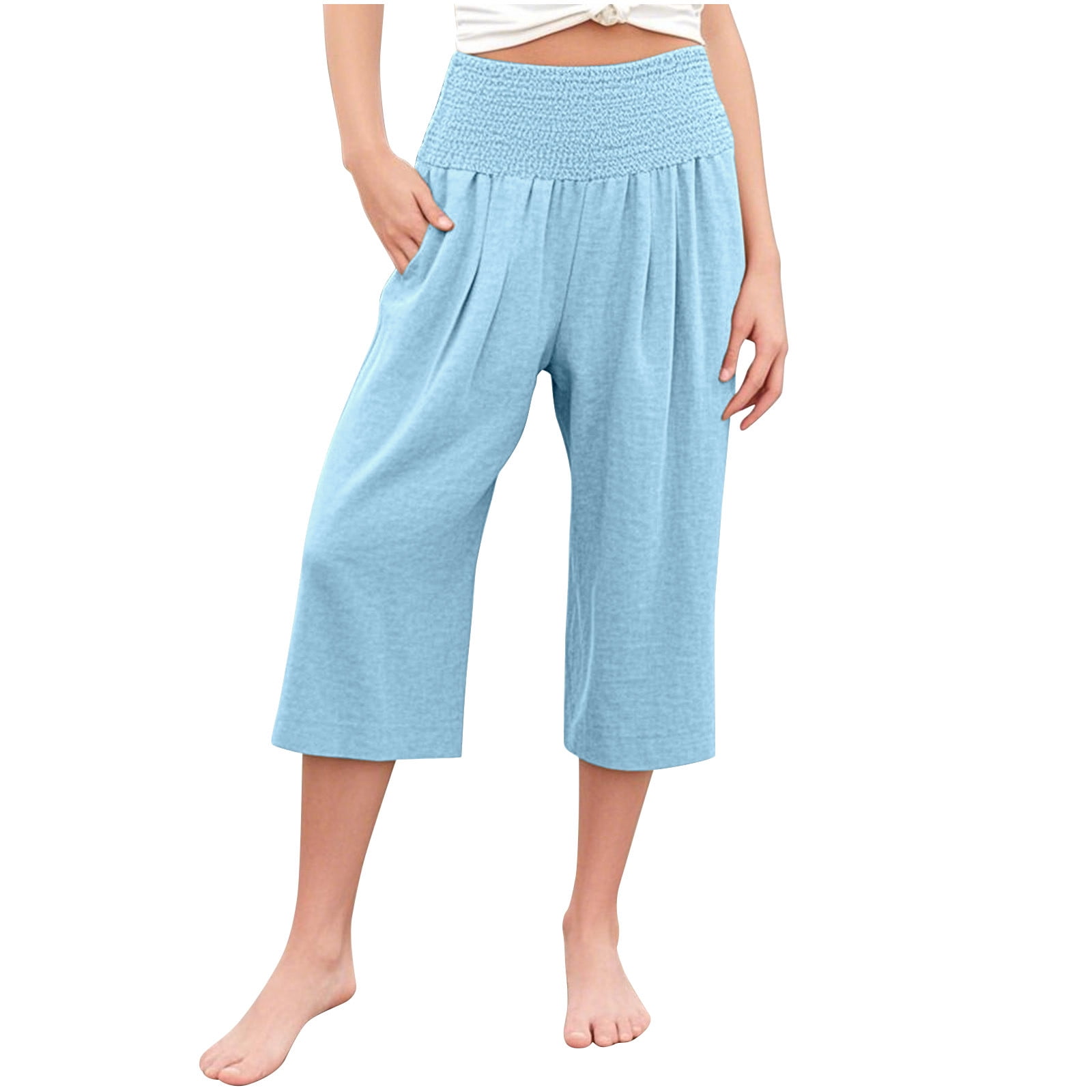 Babcutegg Pants for Toddler Girls Elastic Waist Regular Fit Soild Color ...