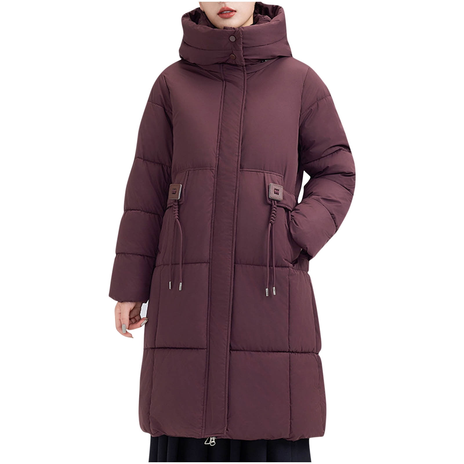 Babcutegg Parka Jackets for Women Warm Long Sleeve Side Pockets Womens ...