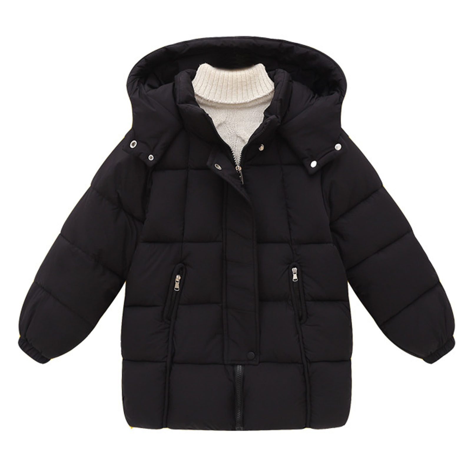 Babcutegg Puffer Jackets for Kid Girls Mid Weight Full Zipper Hooded ...