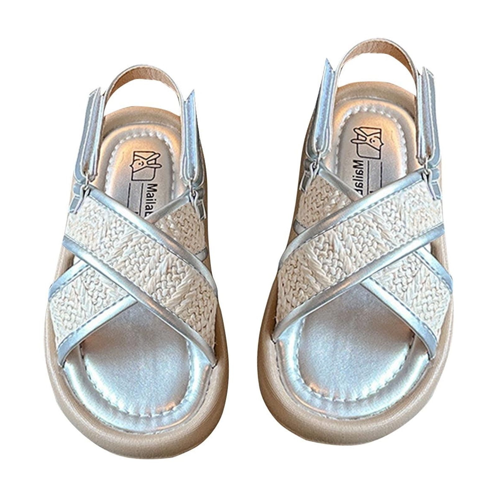 Babcutegg Roman Sandals Kids, Open Toe Soft Sole Shoes Girls Beach ...