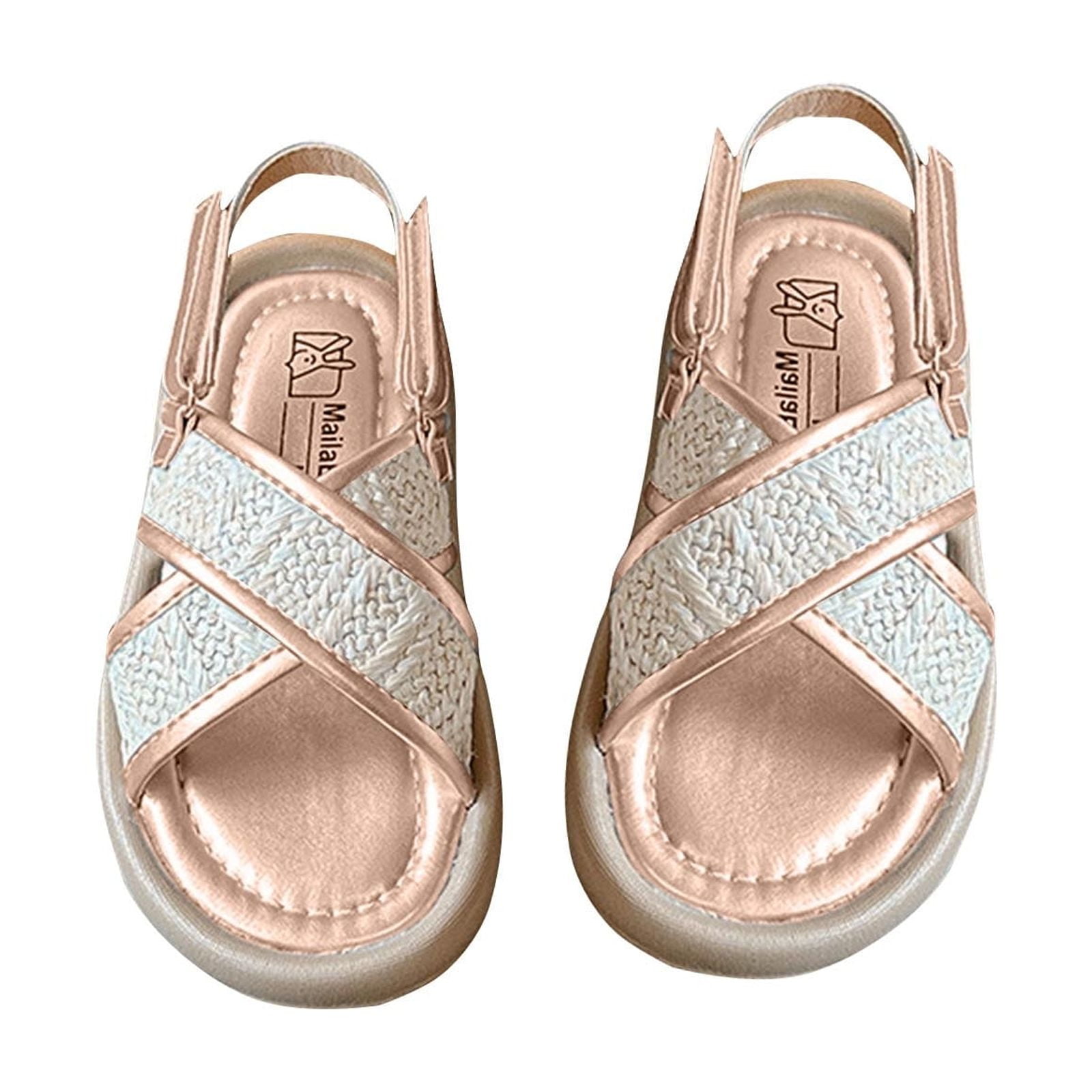 Babcutegg Roman Sandals Kids, Soft Sole Shoes Open Toe Girls Beach ...