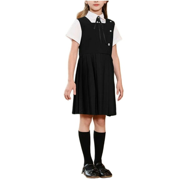 Babcutegg School Uniform Set for Girls Long Sleeve Shirts Sleeveless ...