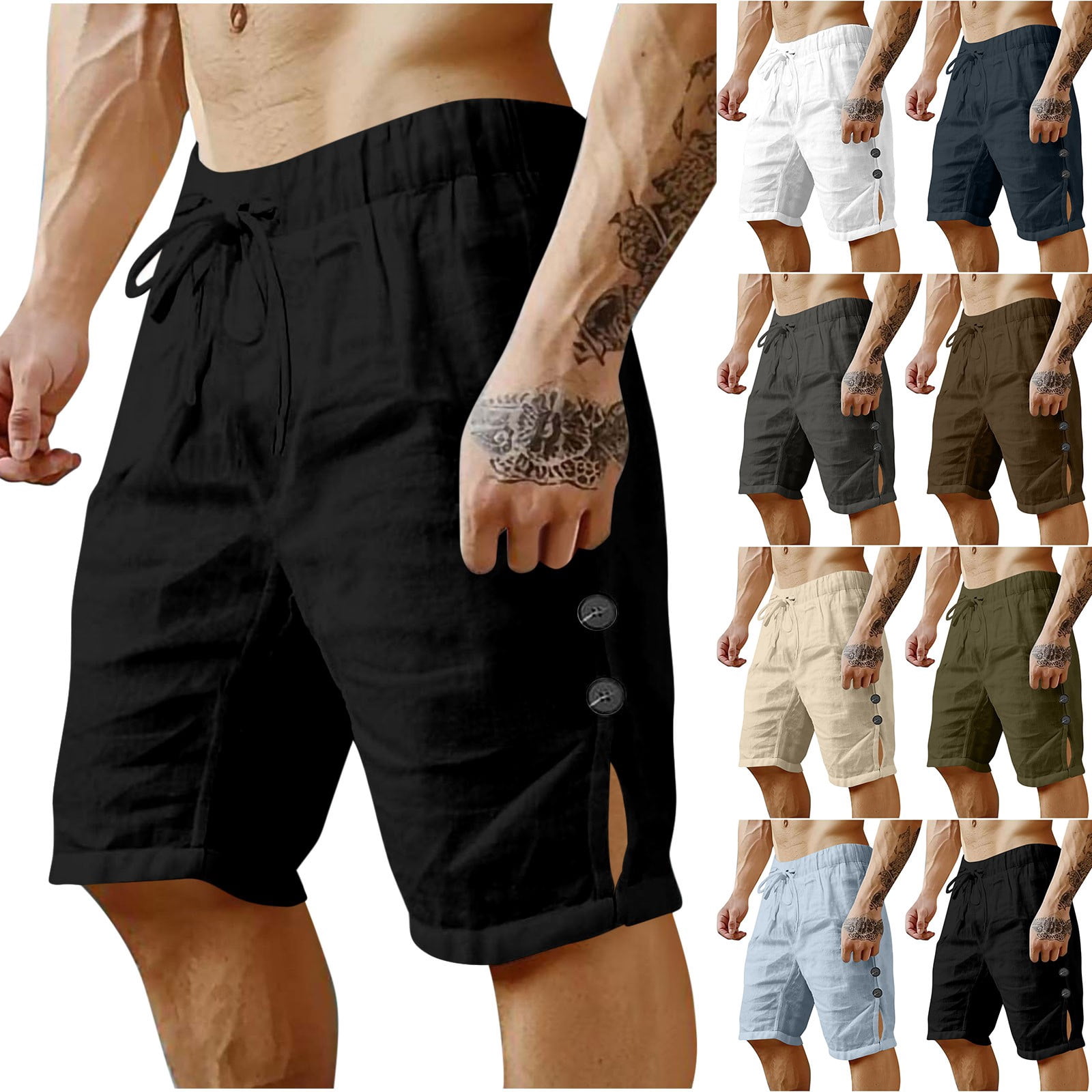 Babcutegg Shorts for Men Side Pockets Activitywear High Waist Mens ...
