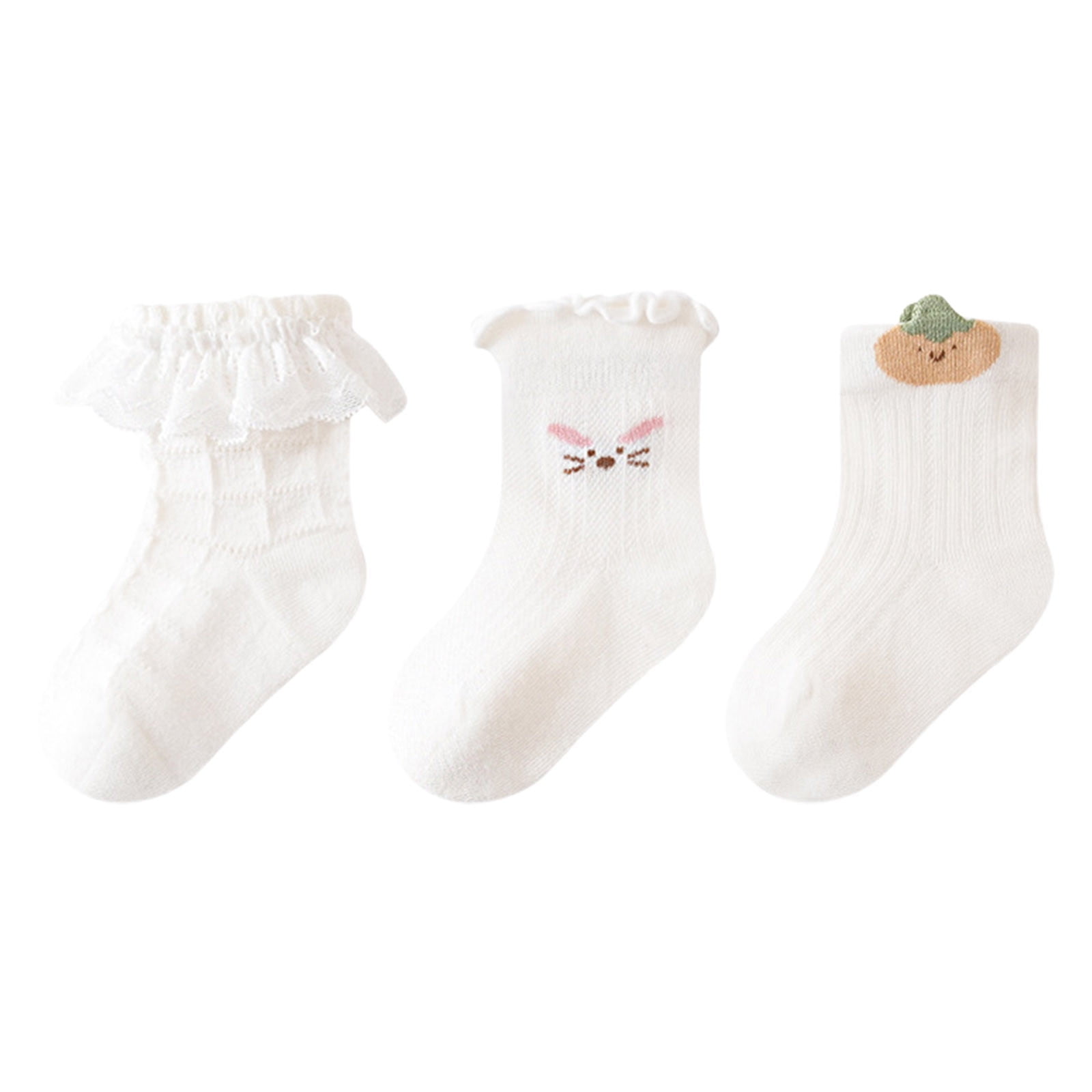 Babcutegg Socks for Kid Girls Crew Socks Lightweight Casual Fashion ...