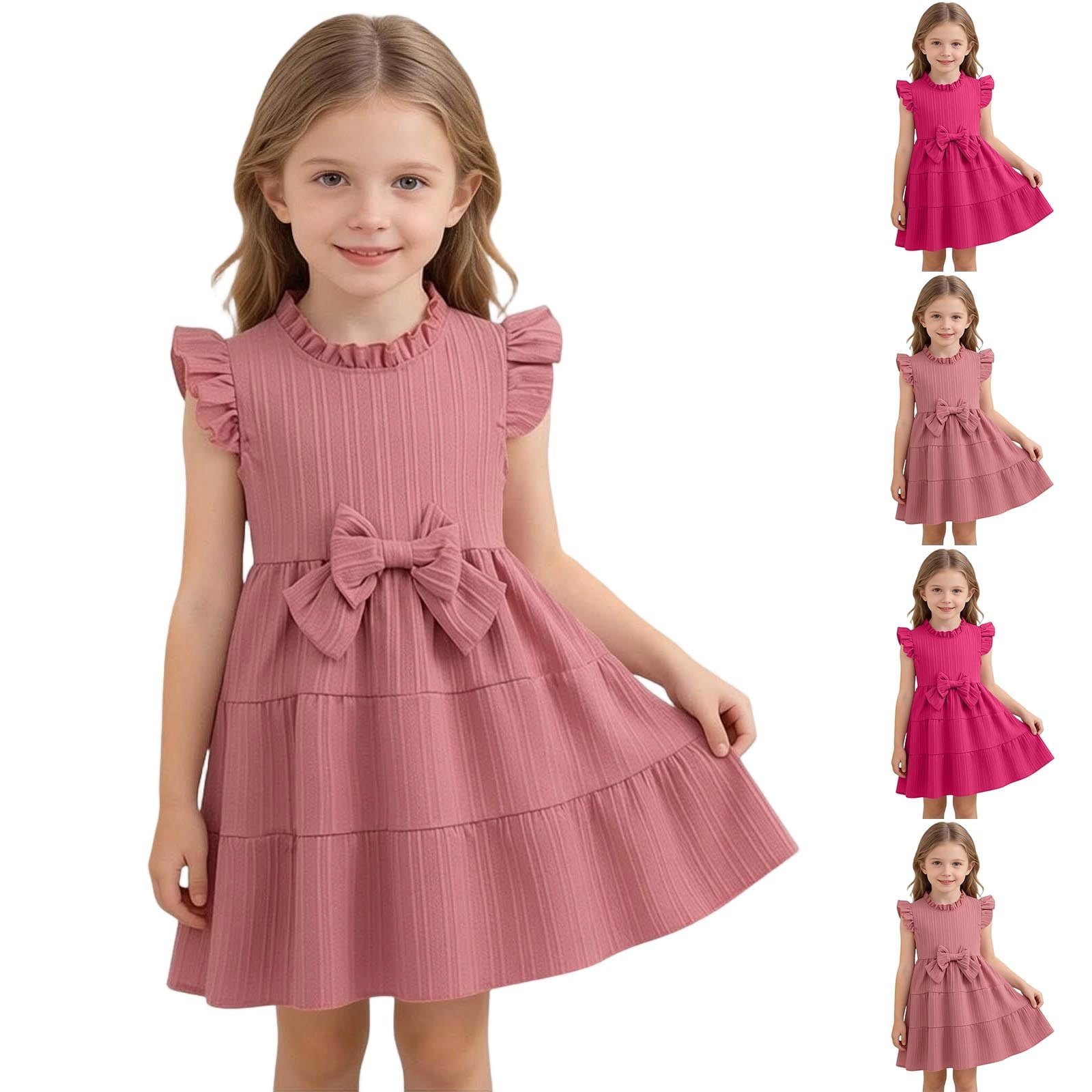 Babcutegg Solid Color Round-Neck Short-Sleeve Dress With Lightweight ...