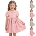 Babcutegg Striped Lapel Short Sleeve Dress With Ruffled Sleeves ...