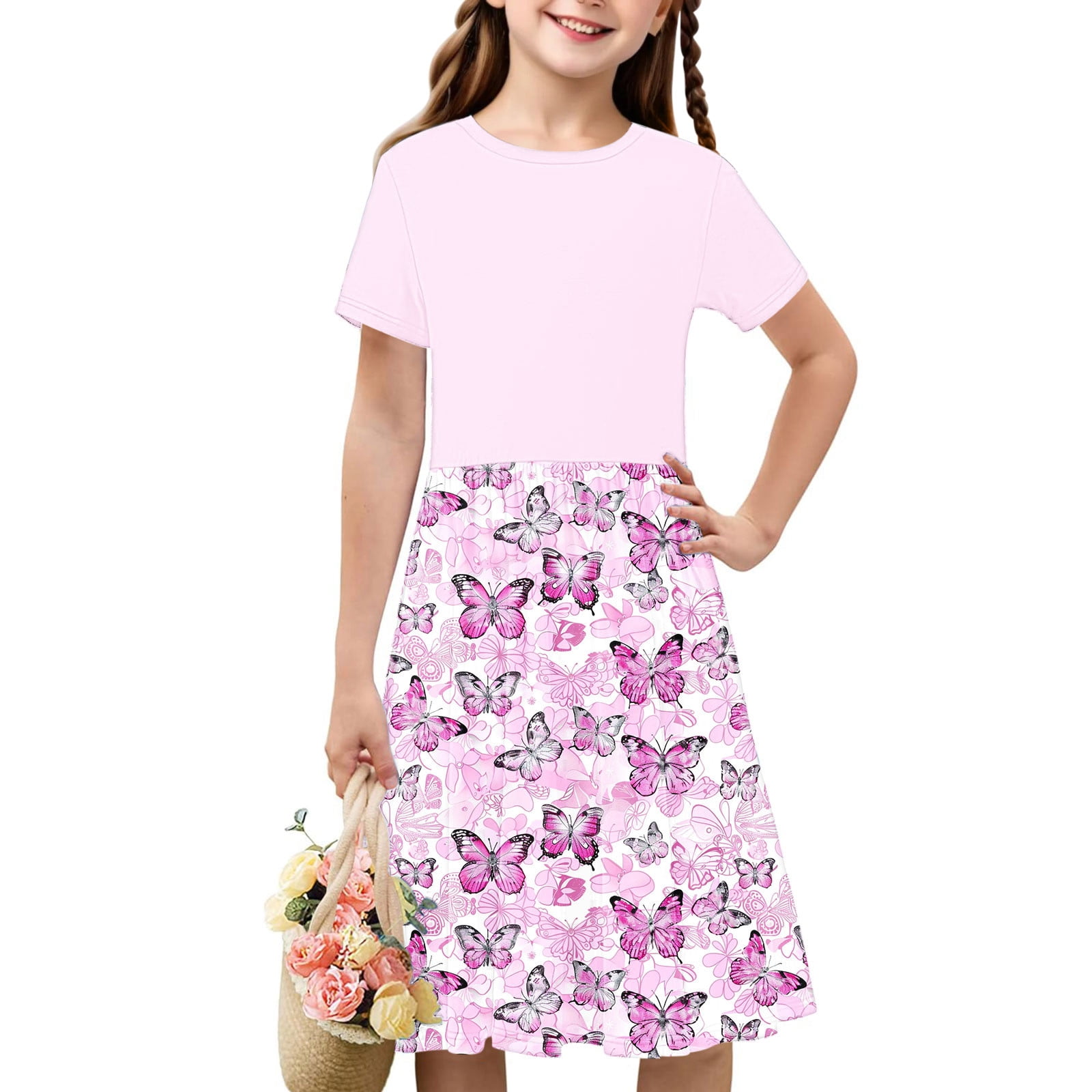 Babcutegg Summer Kids Short Shirt Dresses for Little Girls Skirts ...
