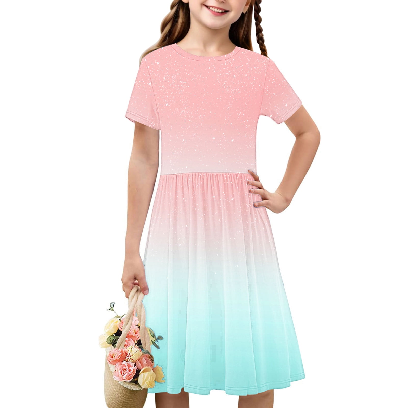 Babcutegg Summer Kids Short Shirt Dresses for Little Girls Skirts ...