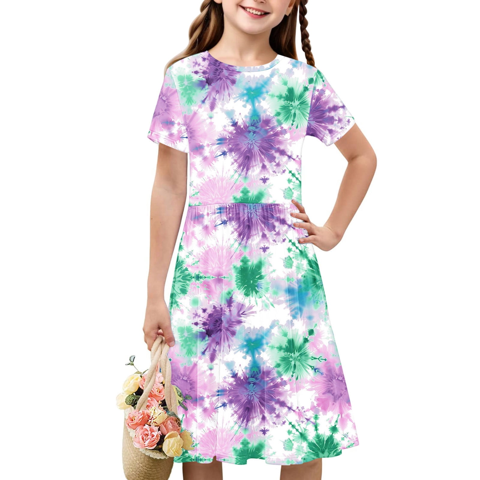 Babcutegg Summer Kids Short Shirt Dresses for Little Girls Skirts ...