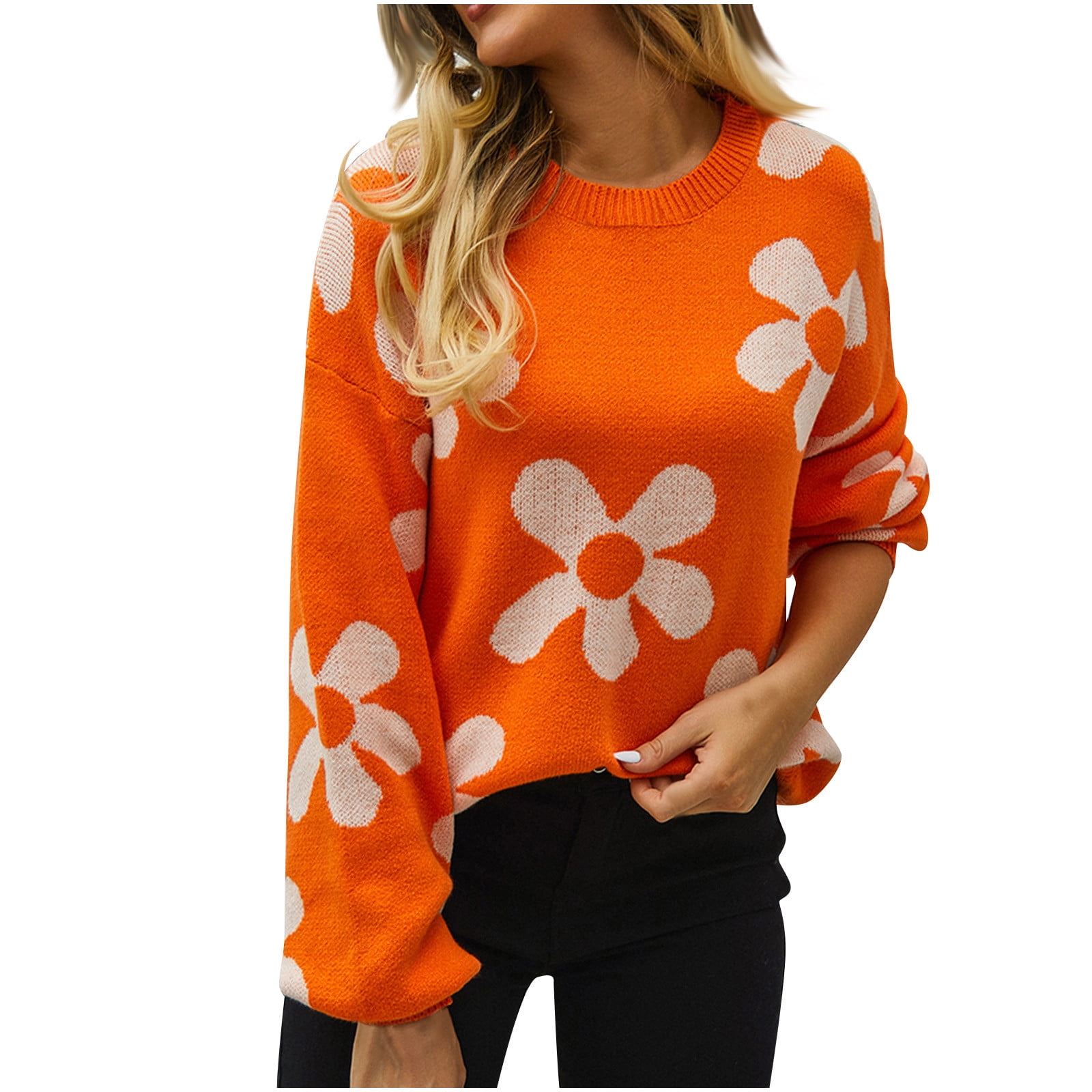 Babcutegg Sweaters for Women Warm Casual Fashion Crew Neck Womens Fall ...
