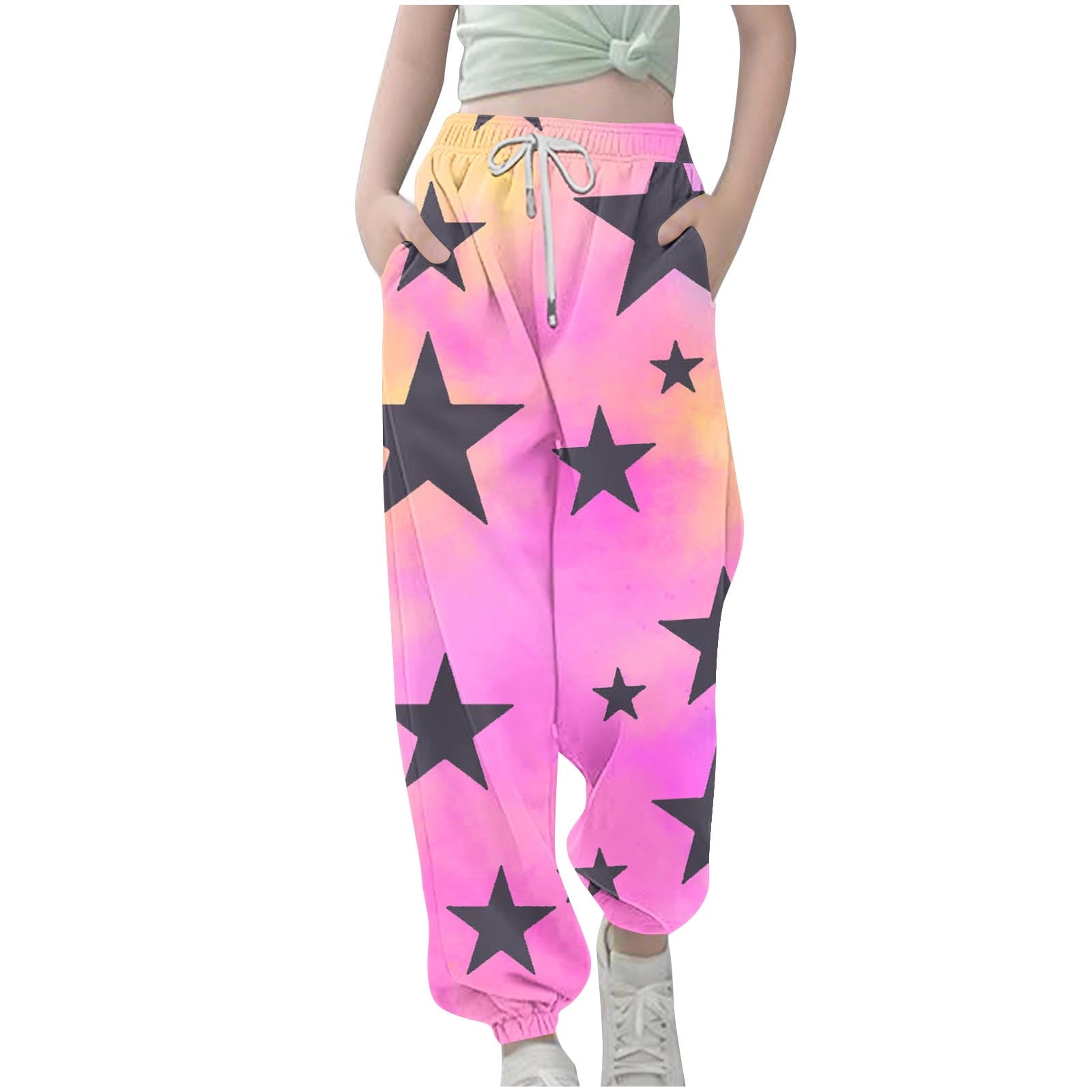 Babcutegg Sweatpants for Kids Elastic Waist Straight Leg Casual Fashion ...