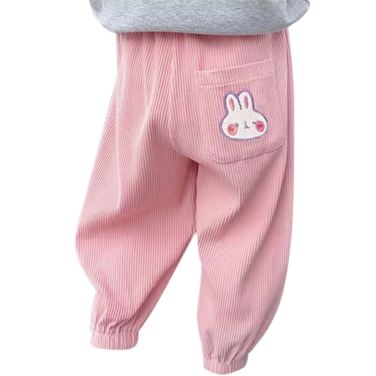 Babcutegg Sweatpants for Toddler Girls Comfortable Full Length Elastic ...