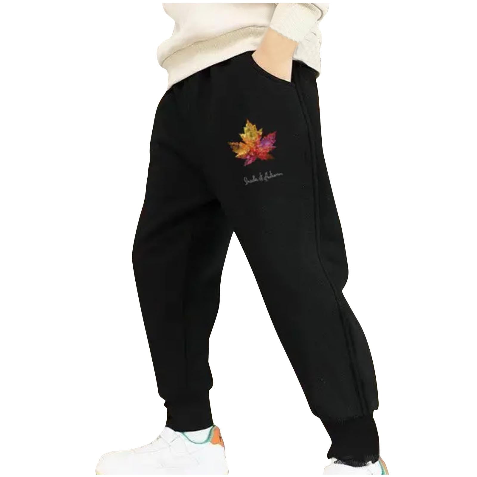 Babcutegg Sweatpants for Toddler Girls Comfortable Full Length Side ...